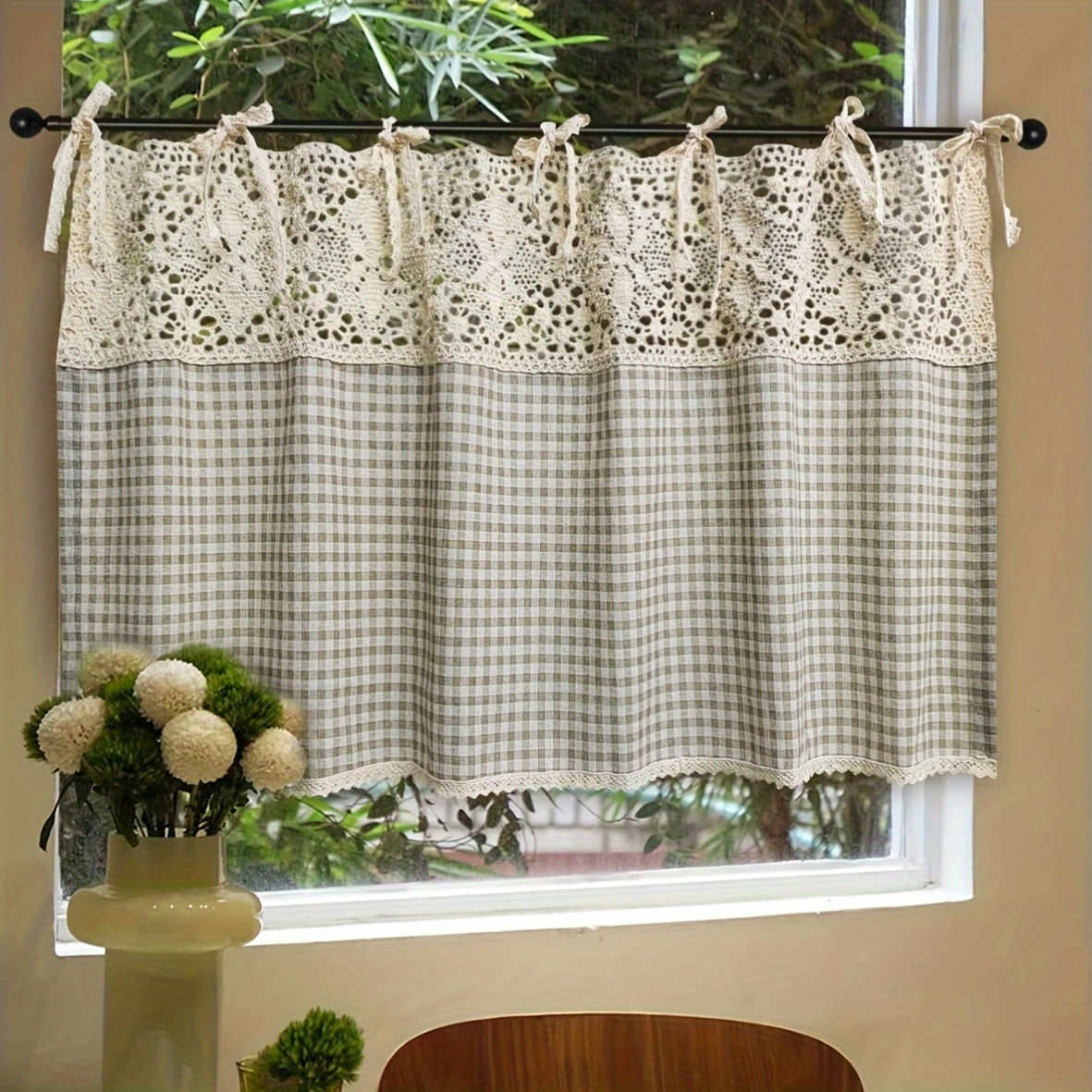 kitchen curtains sold on Temu United States