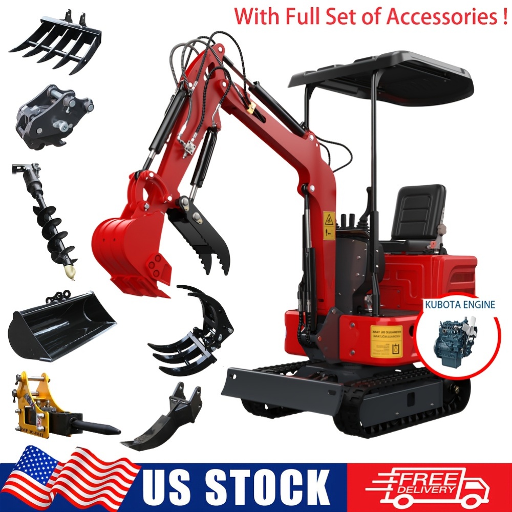 mini excavator sold on Temu United States
