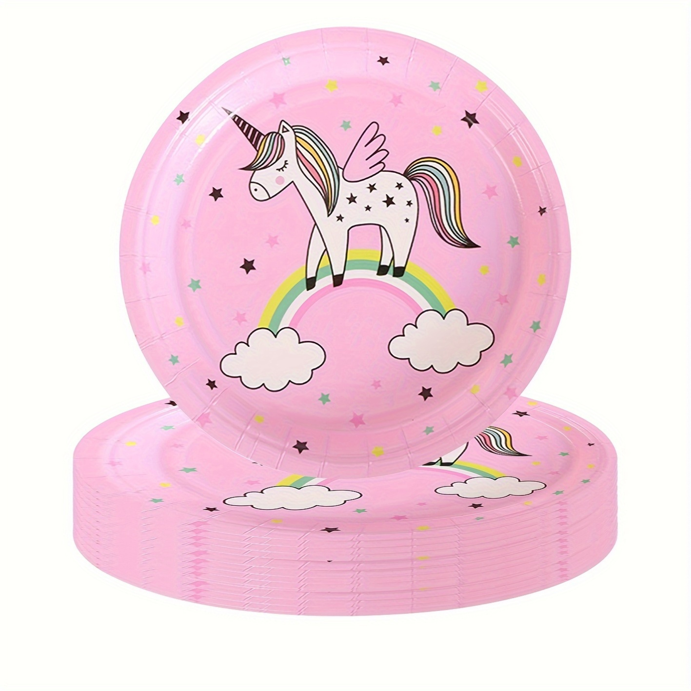 Decorative Party Paper Plates Round Disposable Tableware - Temu