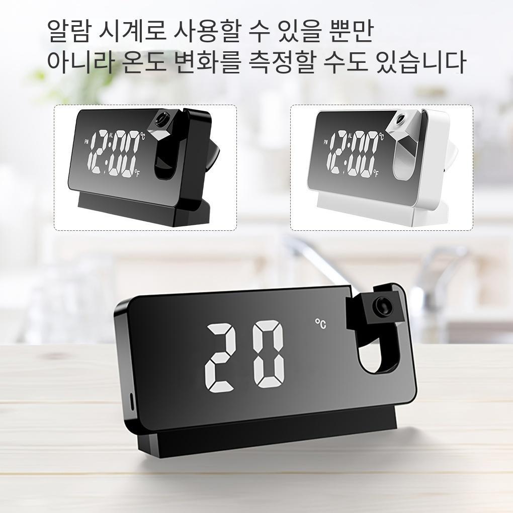 침실 알람 시계 Led 대형 디스플레이 시계 Usb 충전 포트와 온도 표시 음량 조절 가능 충전식 전자 시계 Temu