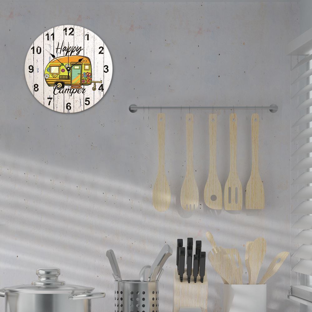 Rustic Wooden Wall Clock Non ticking Battery - Temu