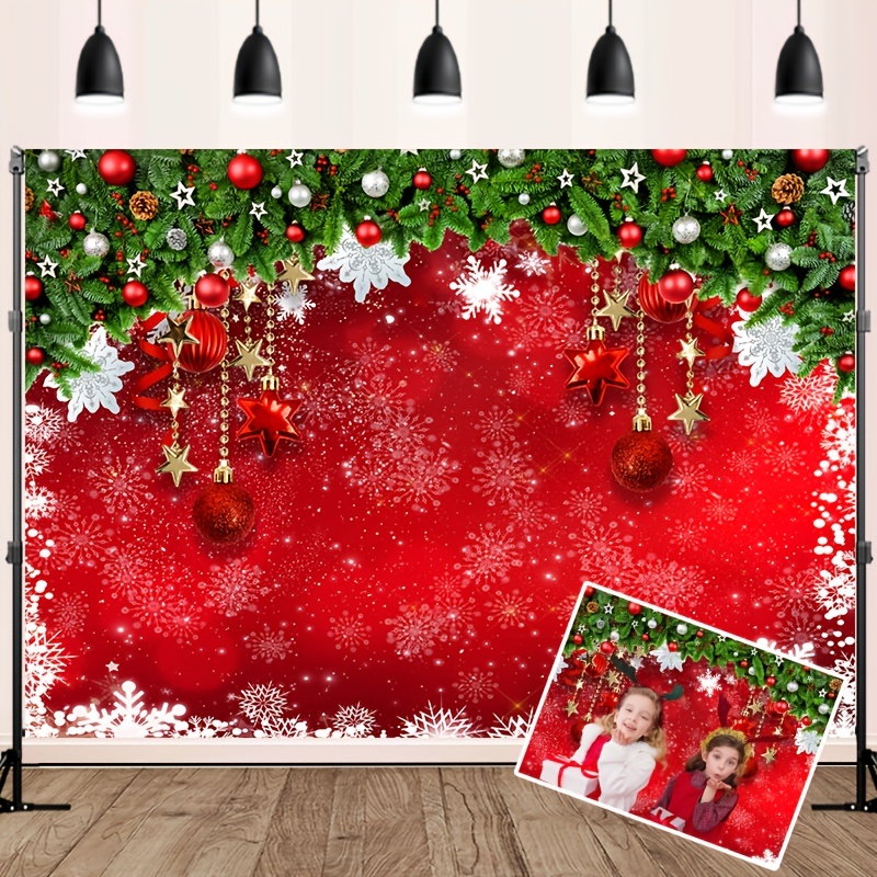 Red Christmas Backdrops