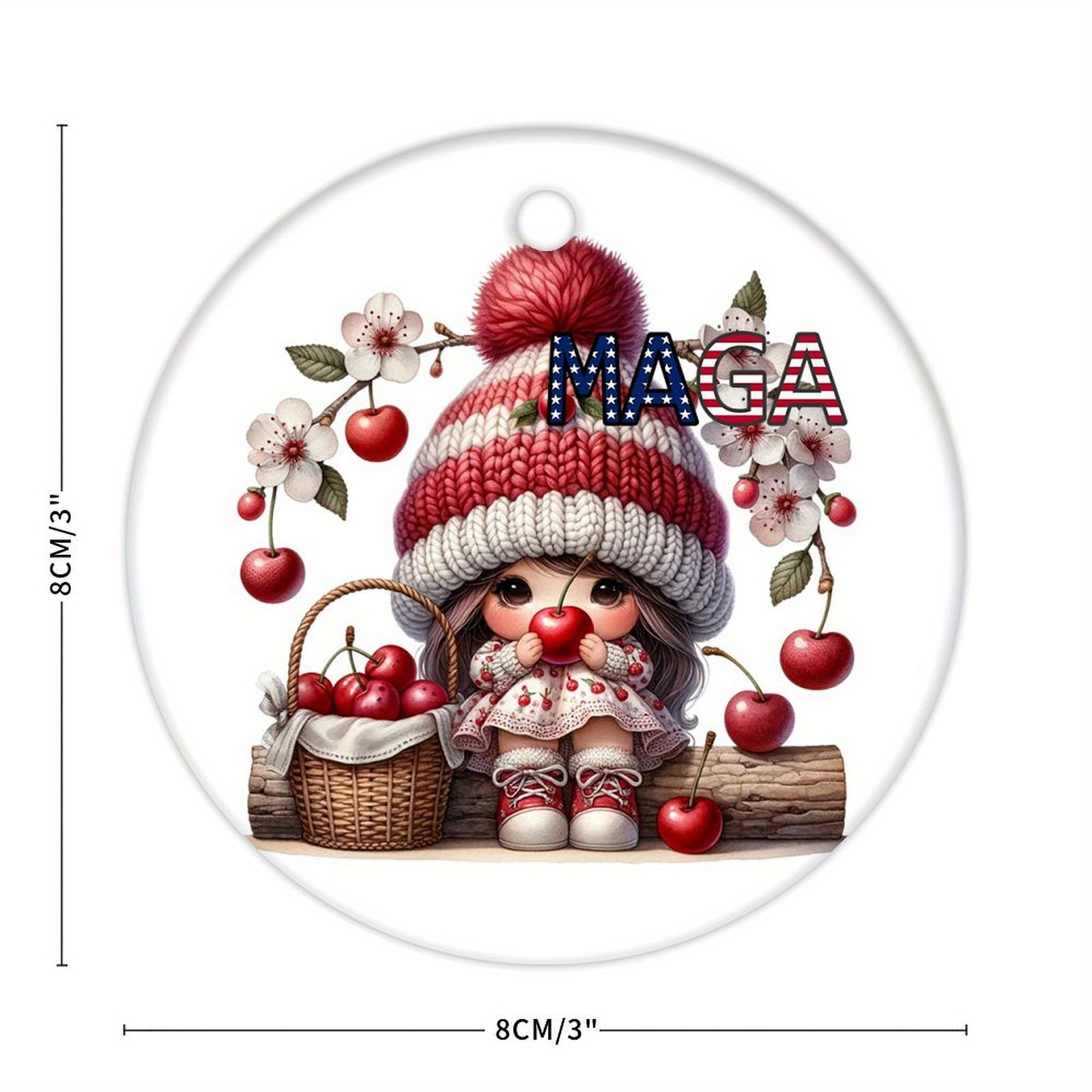 Maga Gnome Christmas Ornament Handcrafted Ceramic Keepsake - Temu