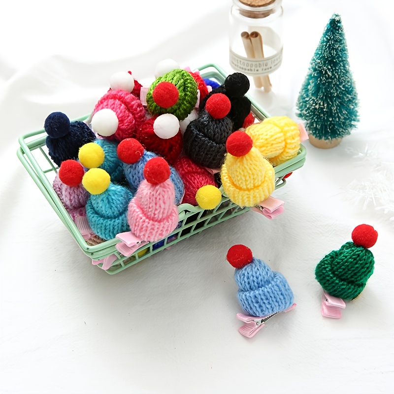 10pcs Mini Christmas Gift Hat Hair Clip Small Hat Mini Love - Temu