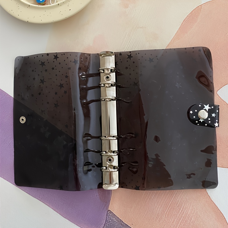 A6 Star Pattern 6 Hole Ring Pvc Binder - Temu