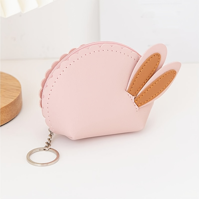 1pc Kids Girls Cartoon Cute Bunny Leather Wallet Mini Coin Purse With ...