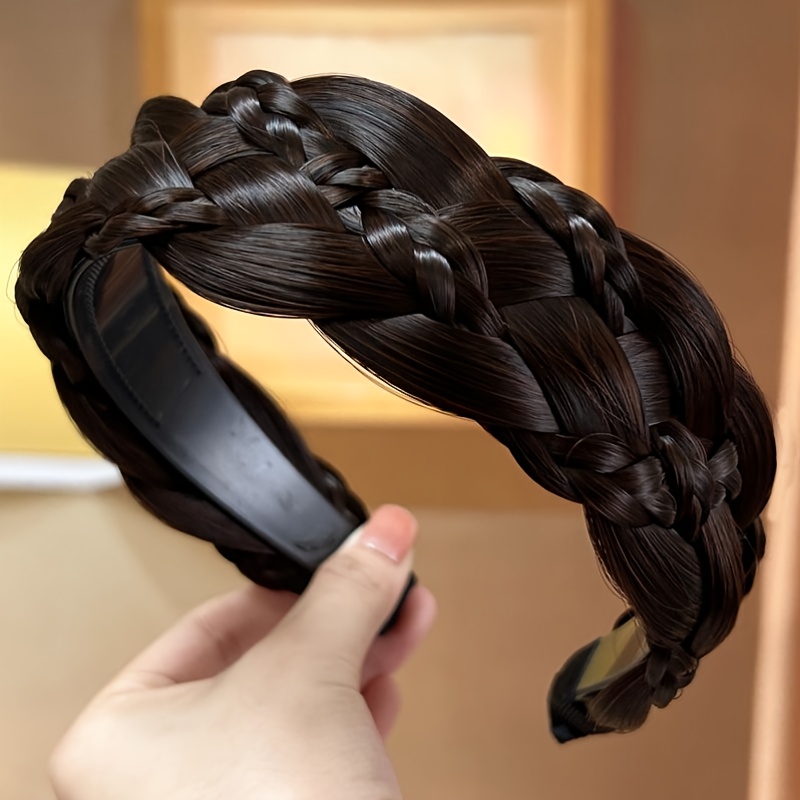 New Widened Wig Hair Band Thick Six Strands New Twist Braids - Temu