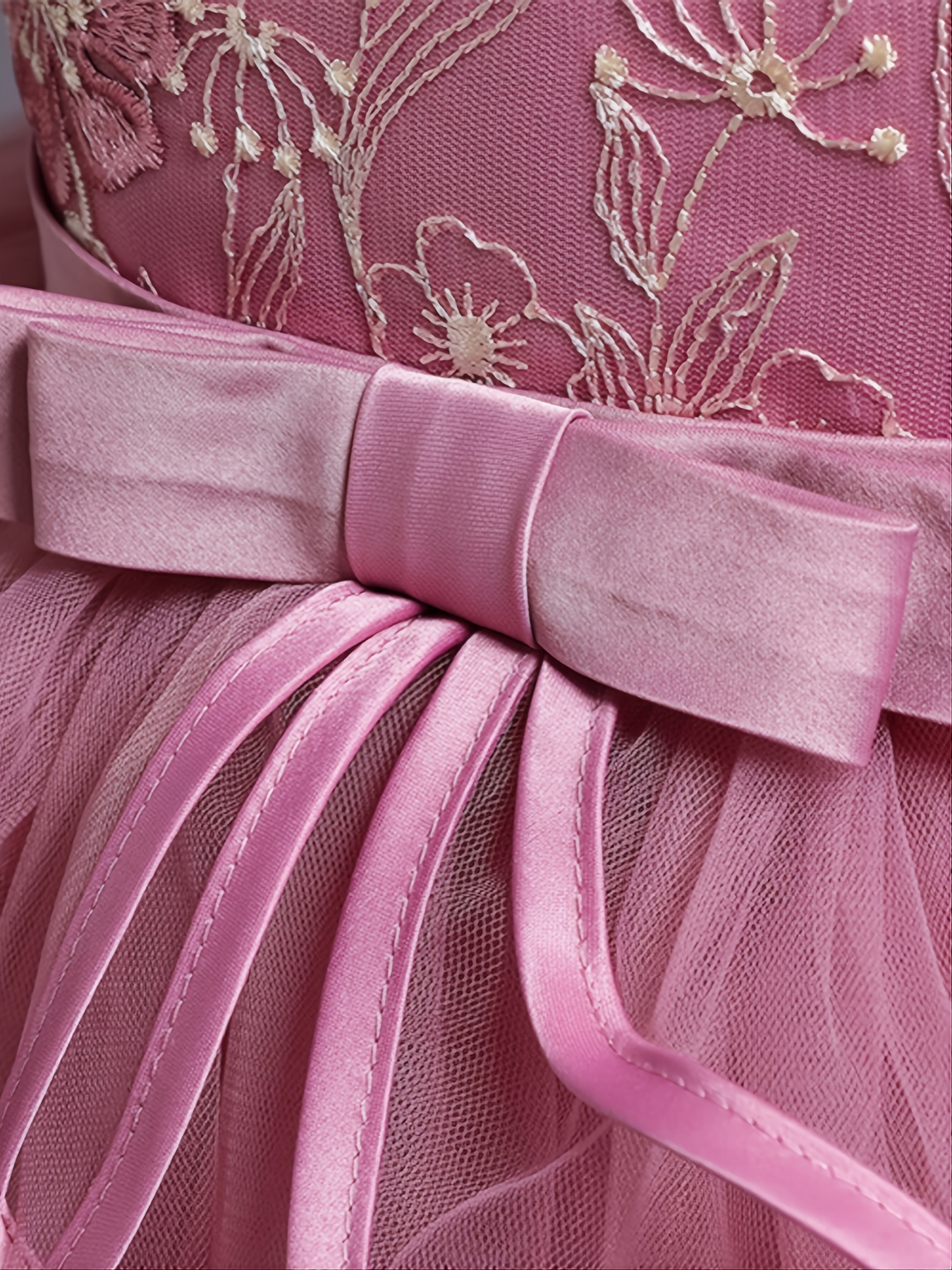 Girls Princess Dress Sleeveless Flower Embroidery Tutu Dress - Temu