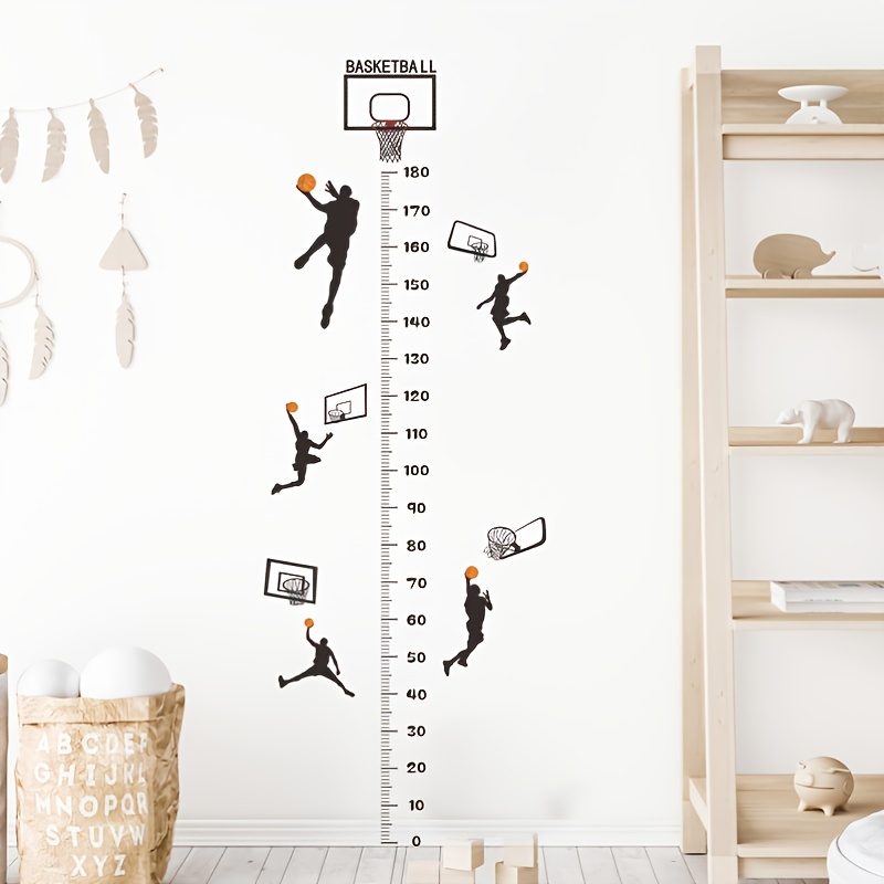 Basketball Height Chart Sticker Measure Child's Growth Ease - Temu