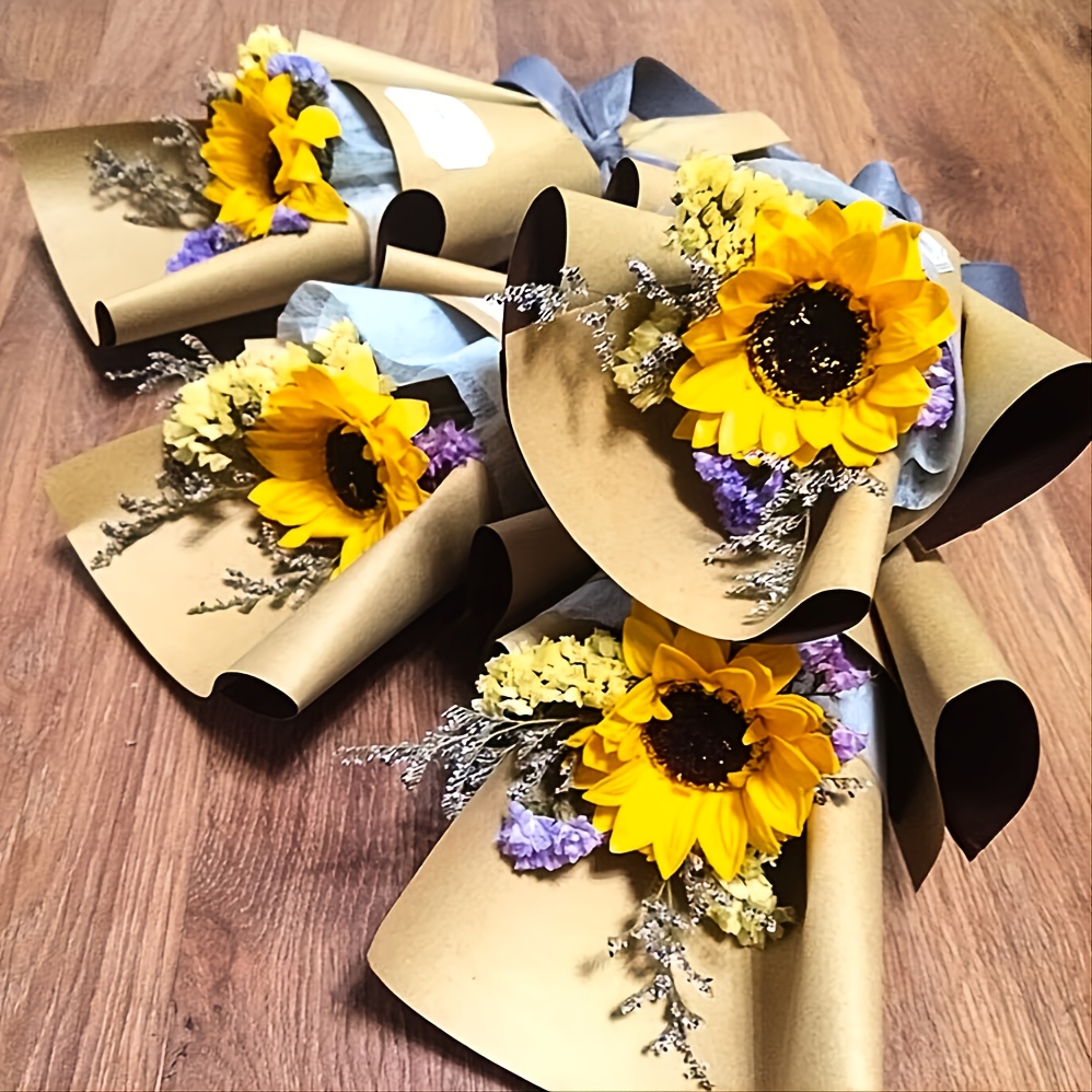 Artificial Sunflower Heads Silk Oxidation - Temu