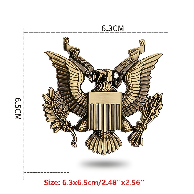 Hawk Seal 3d Metal Chrome Badge Gunmetal Emblem Auto - Temu