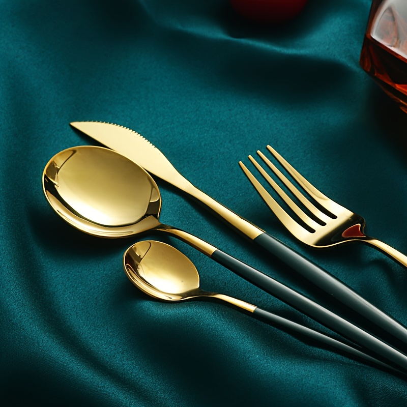 Nerūsējošā tērauda galda piederumi portugāļu karotes dakšiņu komplekts ...