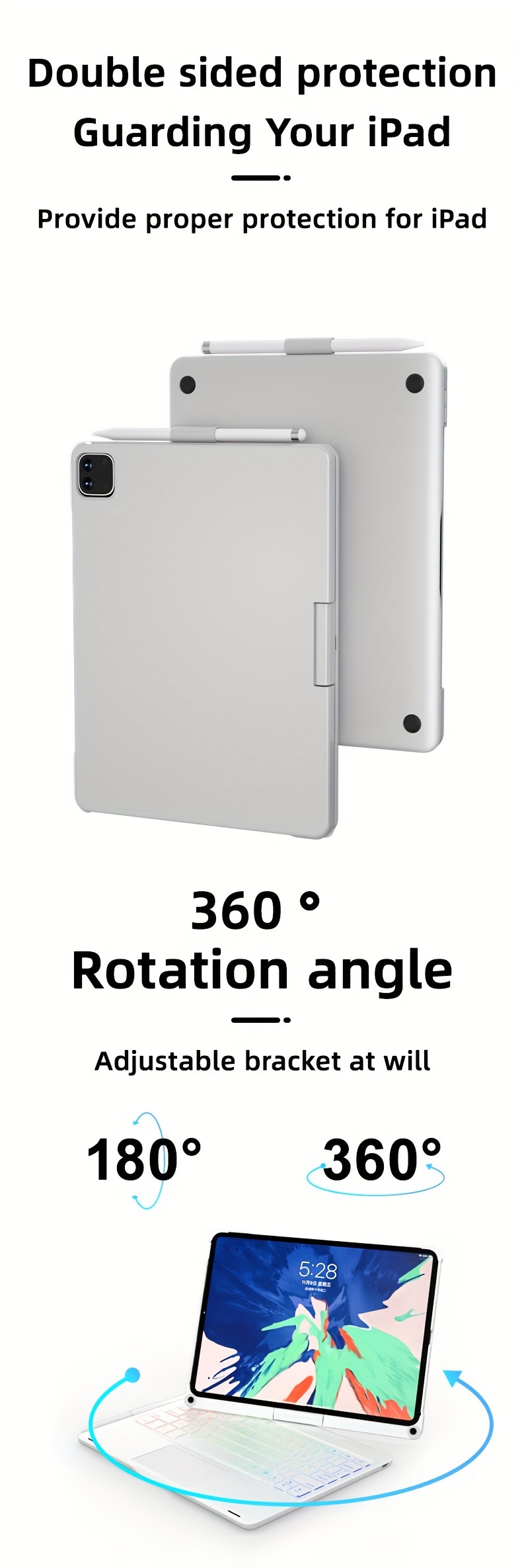 Wireless Keyboard Case Compatible 2022 Ipad 10th Generation - Temu