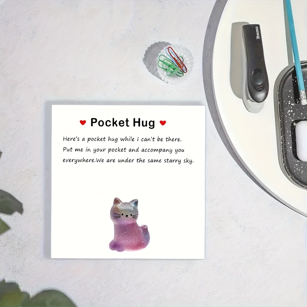 Funny Pocket Cuddle Cards Cute Kitty Greeting Cards Birthday - Temu