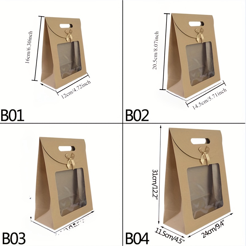 Kraft Paper Transparent Window Boxes Gift Packaging Box - Temu Canada