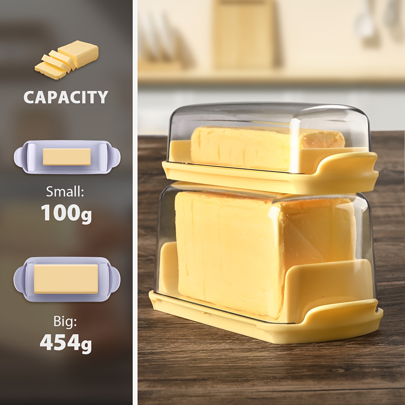Butter Dishes Servers Butter Dish Transparent Lid Butter - Temu