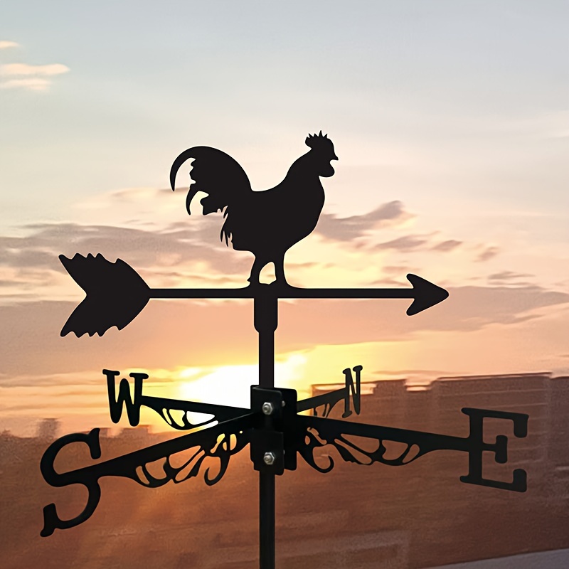 Rustic Rooster Weather Vane Decorative Outdoor Art For Gardens And ...