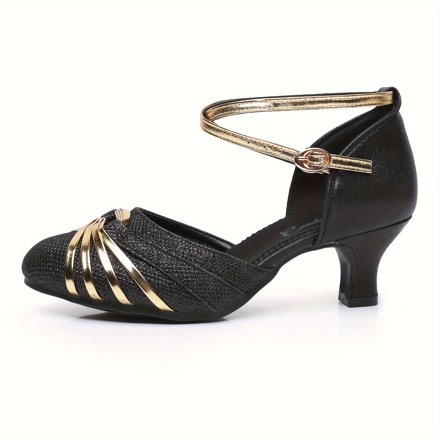 Latin Dance Shoes Women s Medium Heels Soft Sole Dance Shoes - Temu Canada