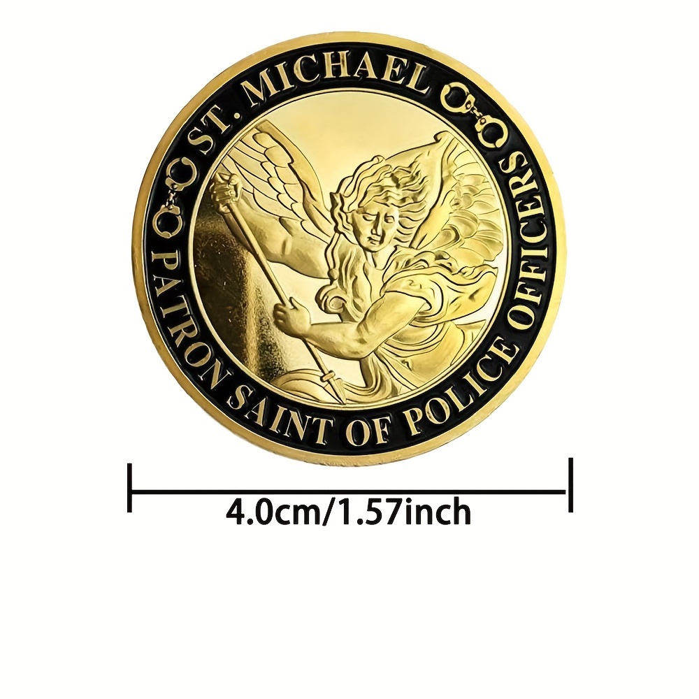 St. Michael Patron Saint Law Enforcement Challenge Coin Police Officer ...