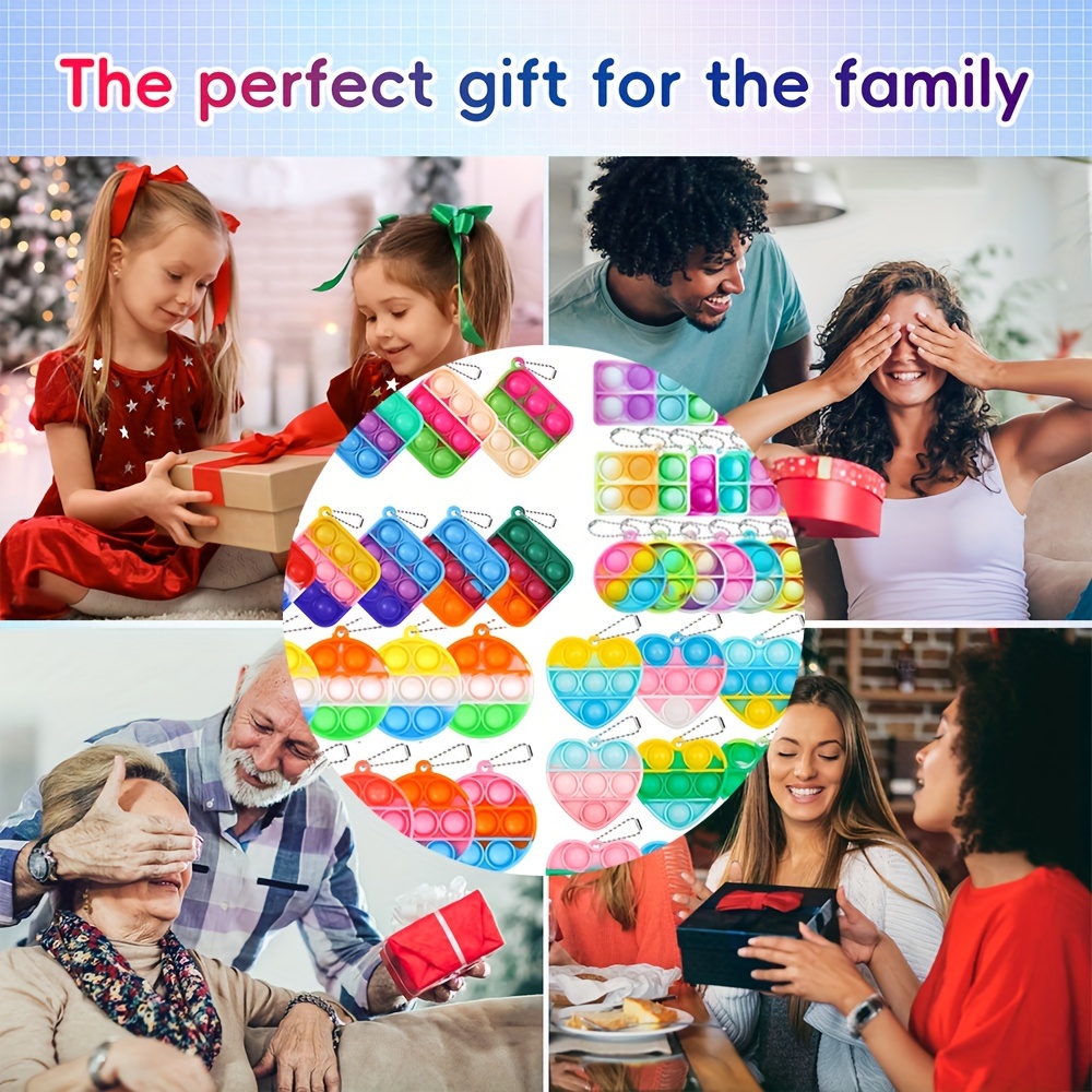 Party Favors Pop Fidget Keychain Mini Fidget Toys Birthday - Temu Canada
