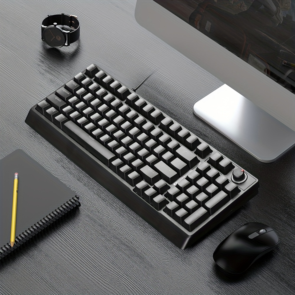 Upgraded Mechanical Gaming Keyboard Blue Switches Wired Usb - Temu