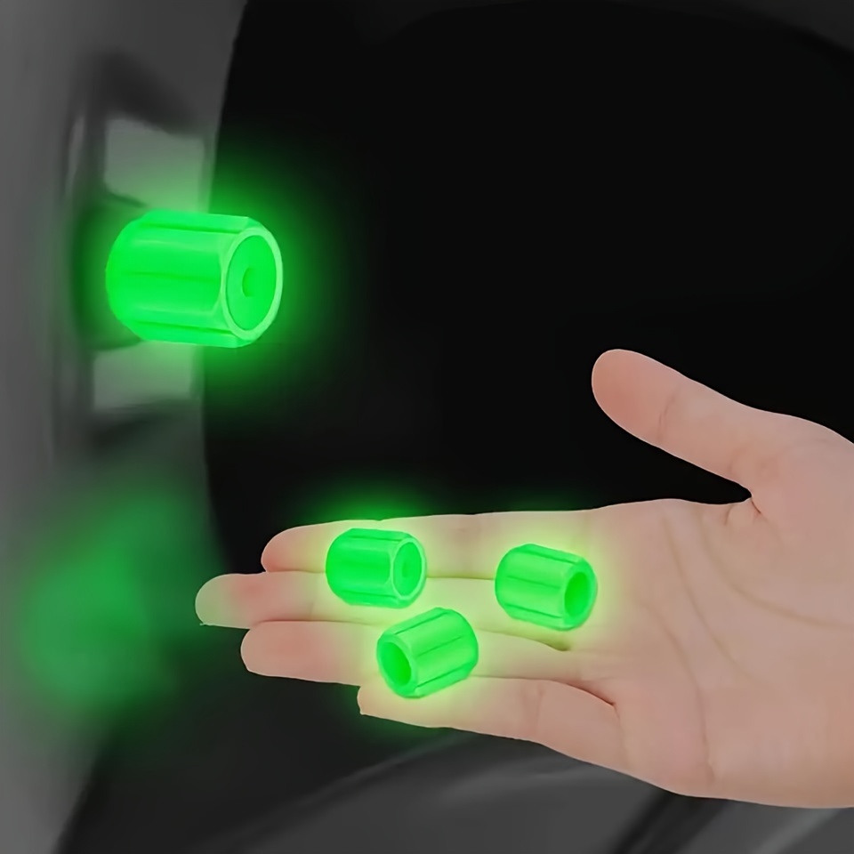 Fluorescent Tire Valve Cap Glow In Dark Universal Stem - Temu