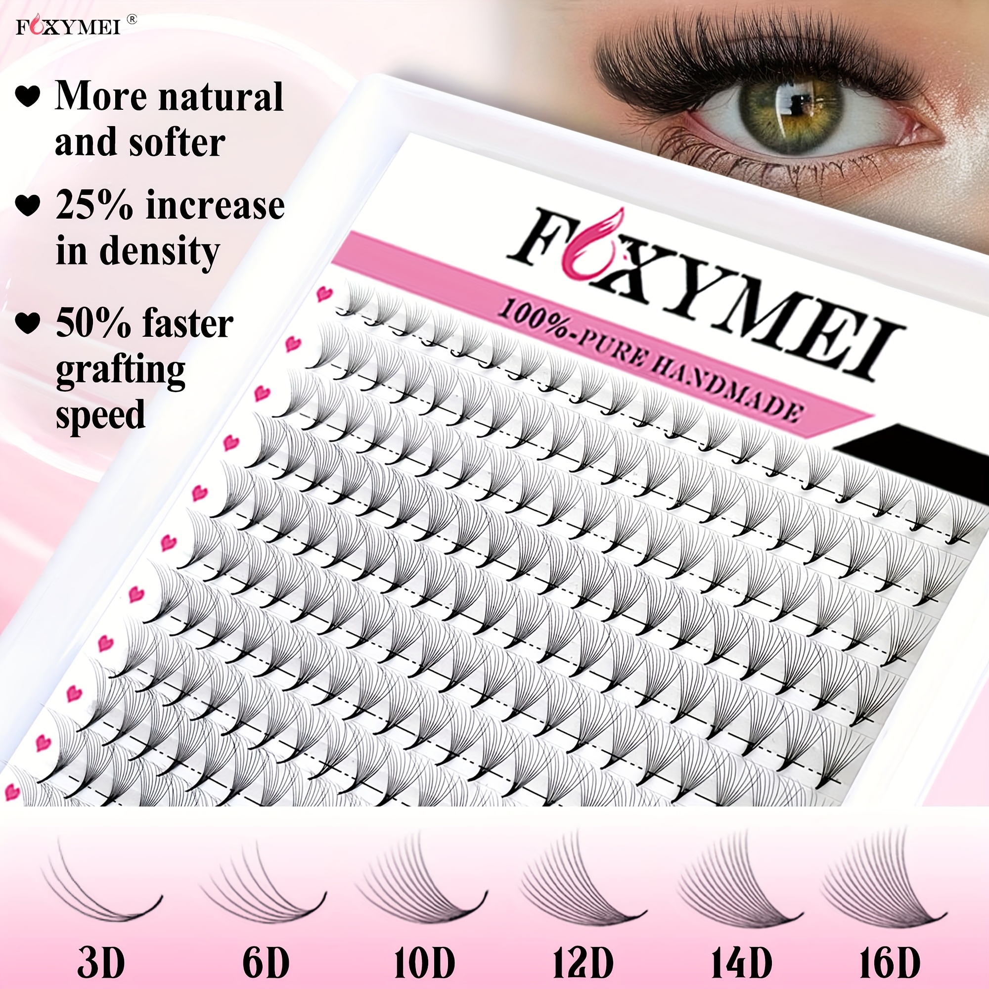 lash fans premade sold on Temu United States