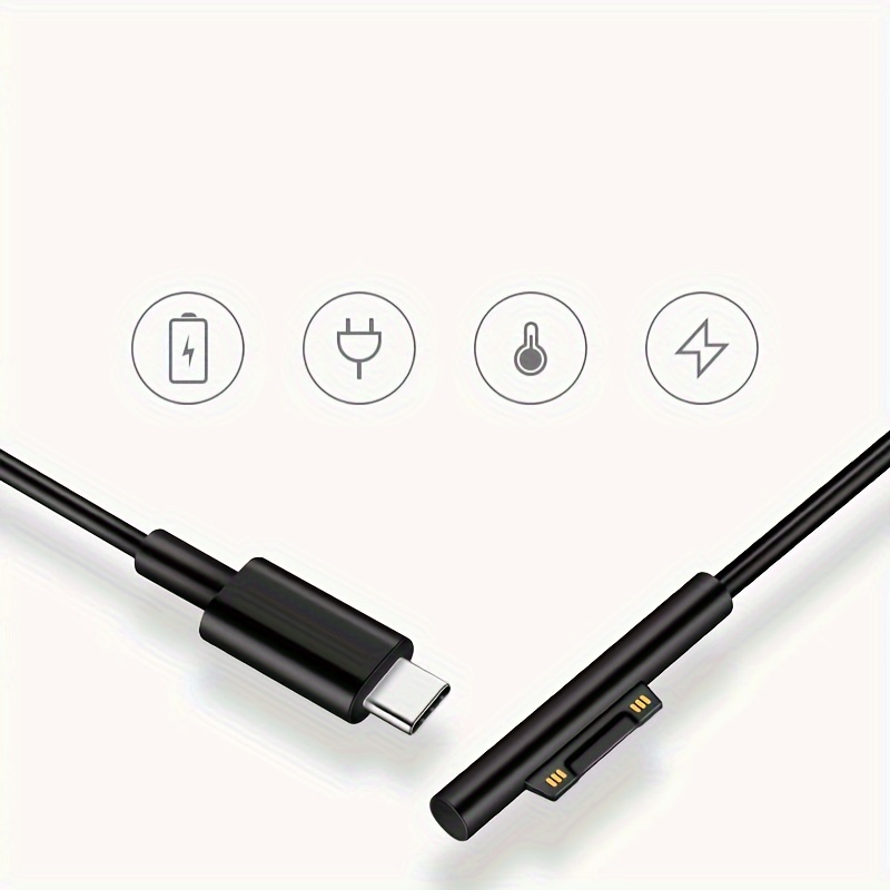 Pd Fast Charging Cable Laptop Suitable Surface Pro 3/4/5/6 - Temu