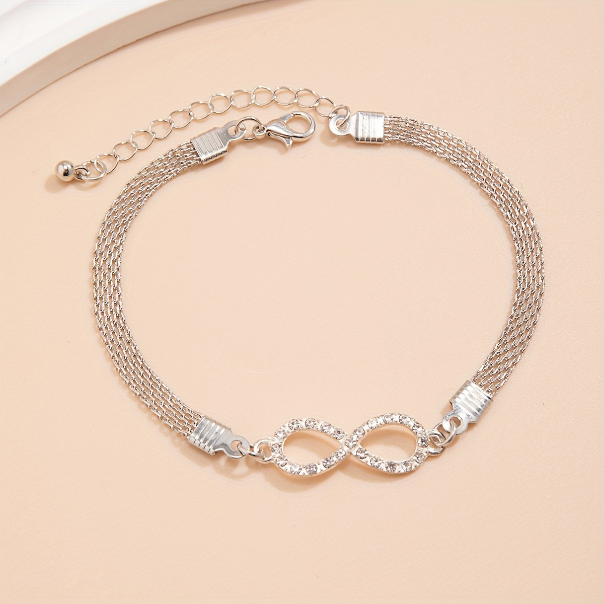 Sparkling Hollow Number Lucky 8 Women's Anklet Infinity - Temu United ...