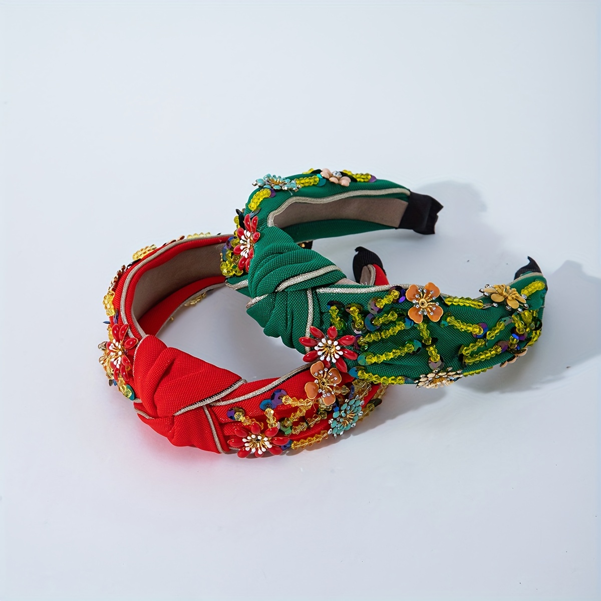 Elegant Beads Flower Decorative Wide Brimmed Head Band - Temu Australia