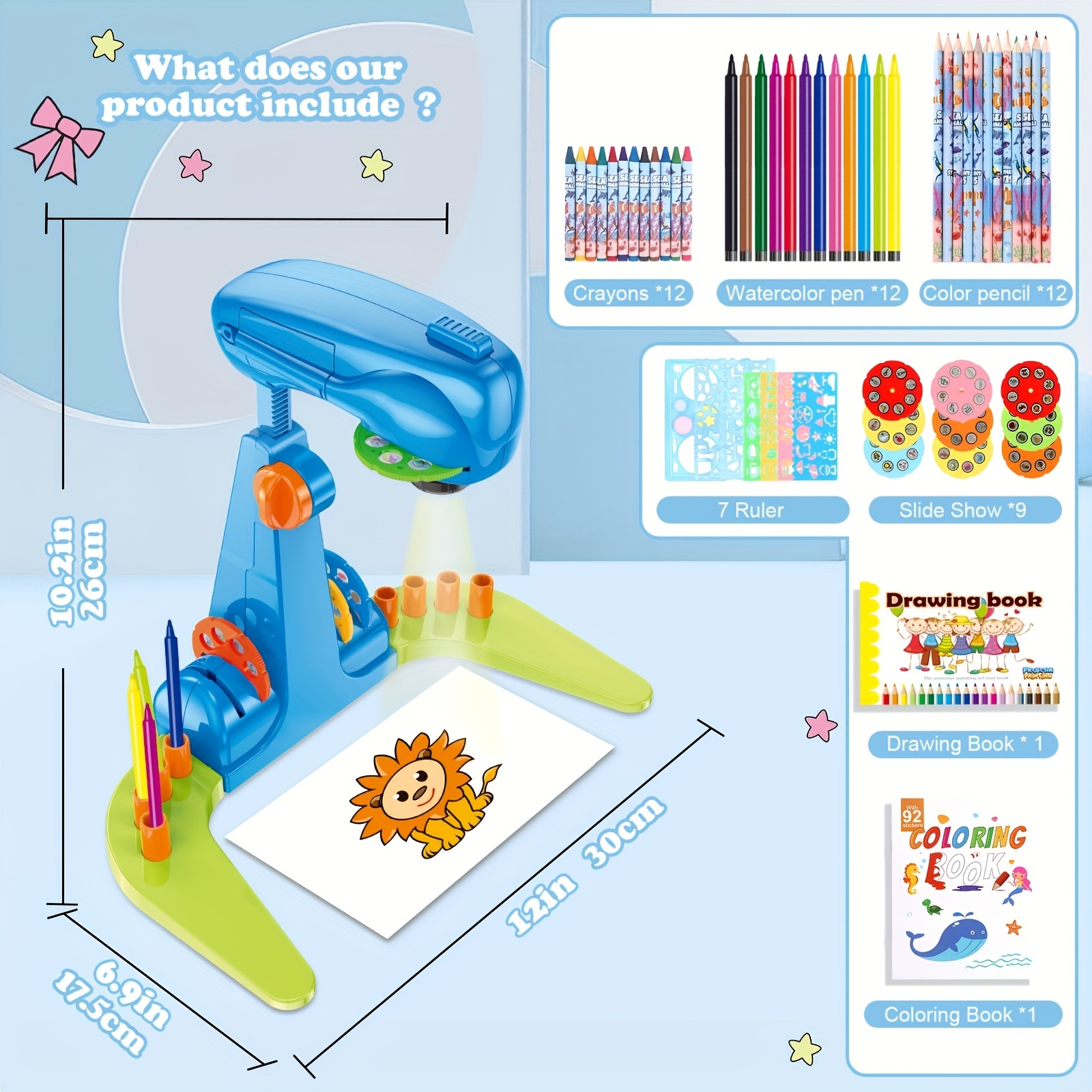 Kids Drawing Projector Art Craft Kit Toys Boys 3+ - Temu