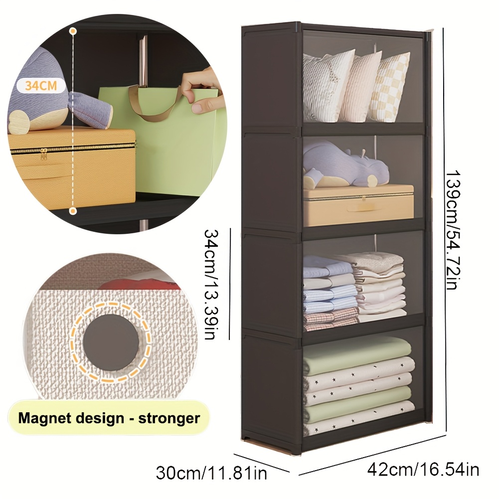 Fabric Wardrobes For Bedroom OPPAIYA , Portable Wardrobe Pop Up ...