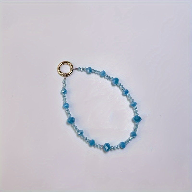 new simple handmade beaded bag pendant keychain mobile phone chain ...