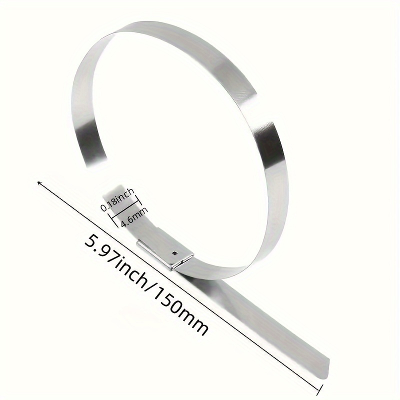 heavy duty stainless steel metal zip ties cable - Temu Canada