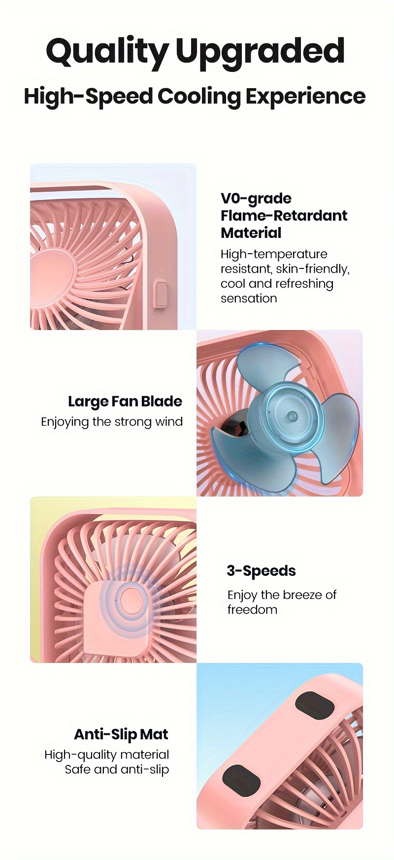 K51 Portable Mini Usb Desk Fan High Quality Brushless - Temu New Zealand