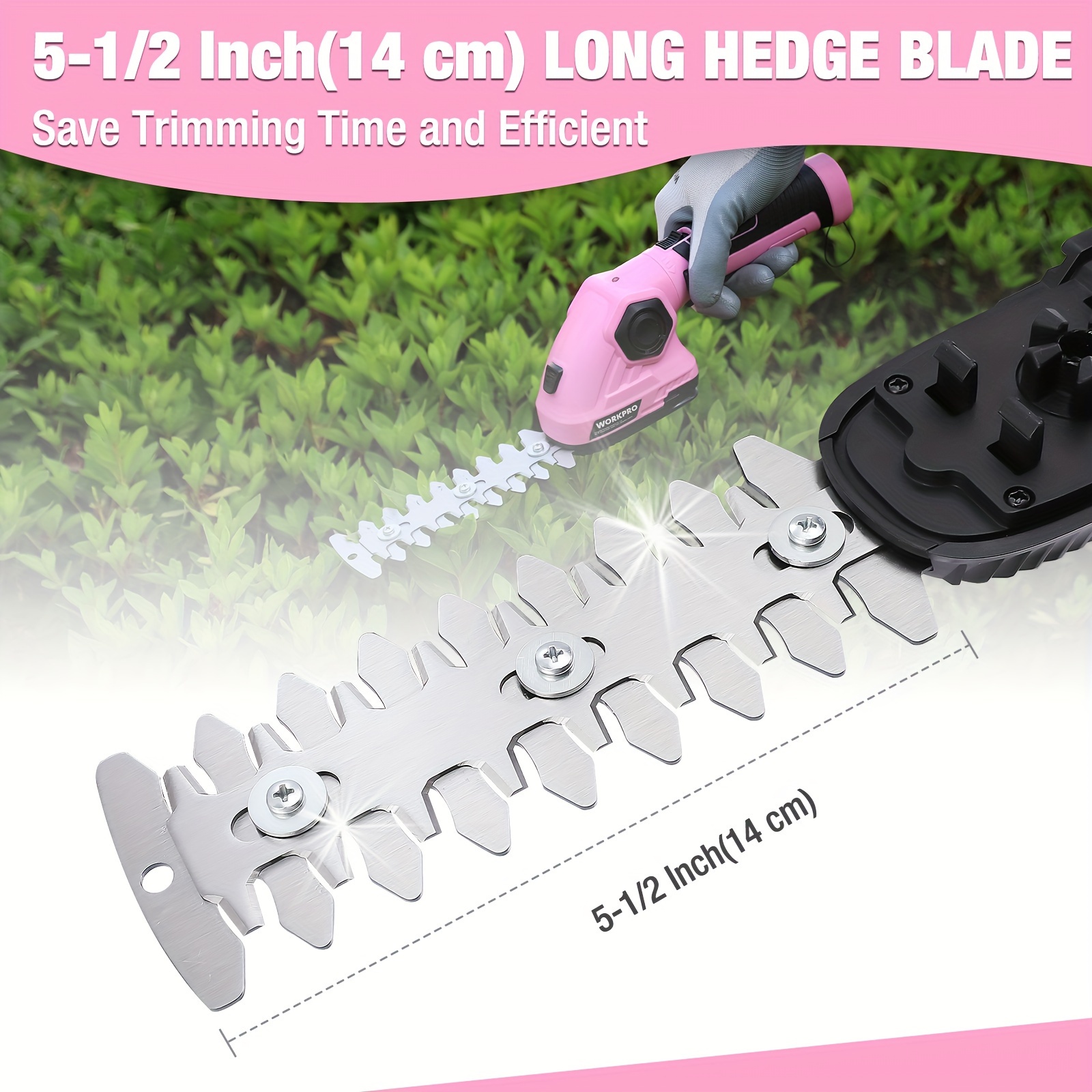 Pink Cordless Grass Shear Shrubbery Trimmer 1 - Temu