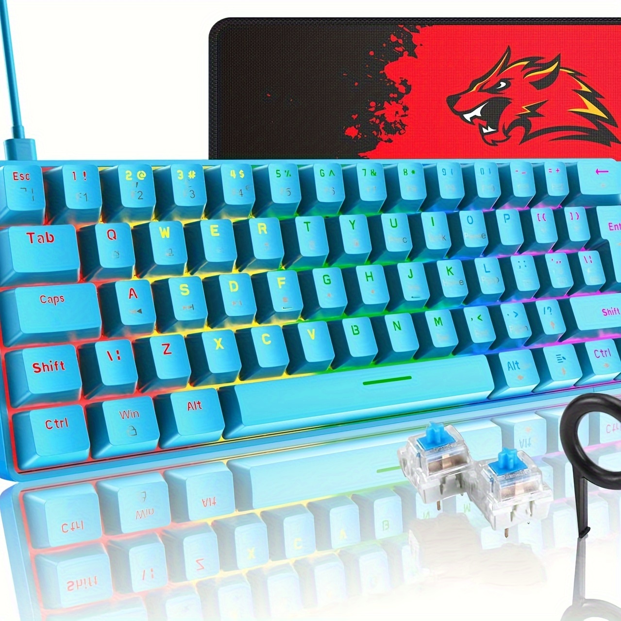 60% Mechanical Gaming Keyboard Rgb Chroma Backlit - Temu Australia