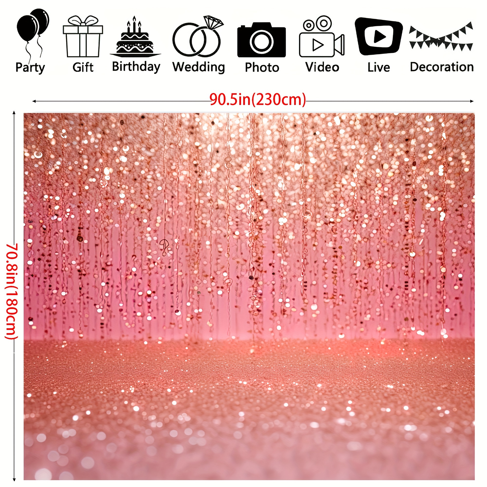 pink hanging strip rain silk banner background cloth photo - Temu Portugal