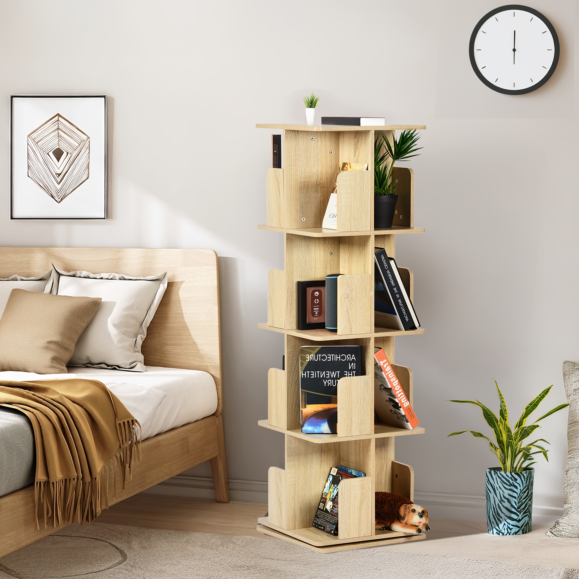 rotating book shelves sold on Temu United States