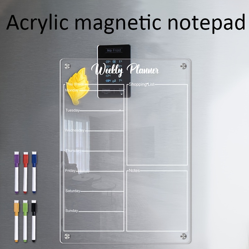 Acrylic Magnetic Notepad Magnetic Plan Board Message Board - Temu ...