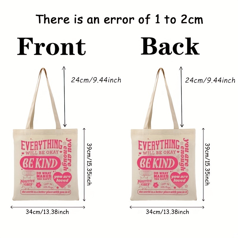 Reusable Grocery Bag Everything Okay Mental Health Pattern - Temu Canada