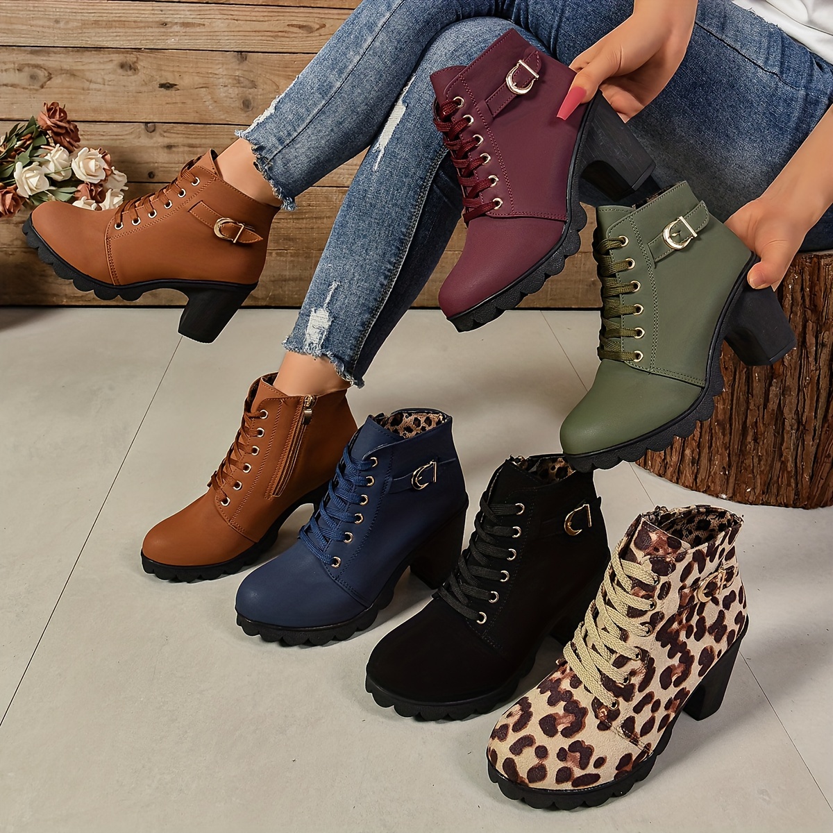 women boots sold on Temu United States