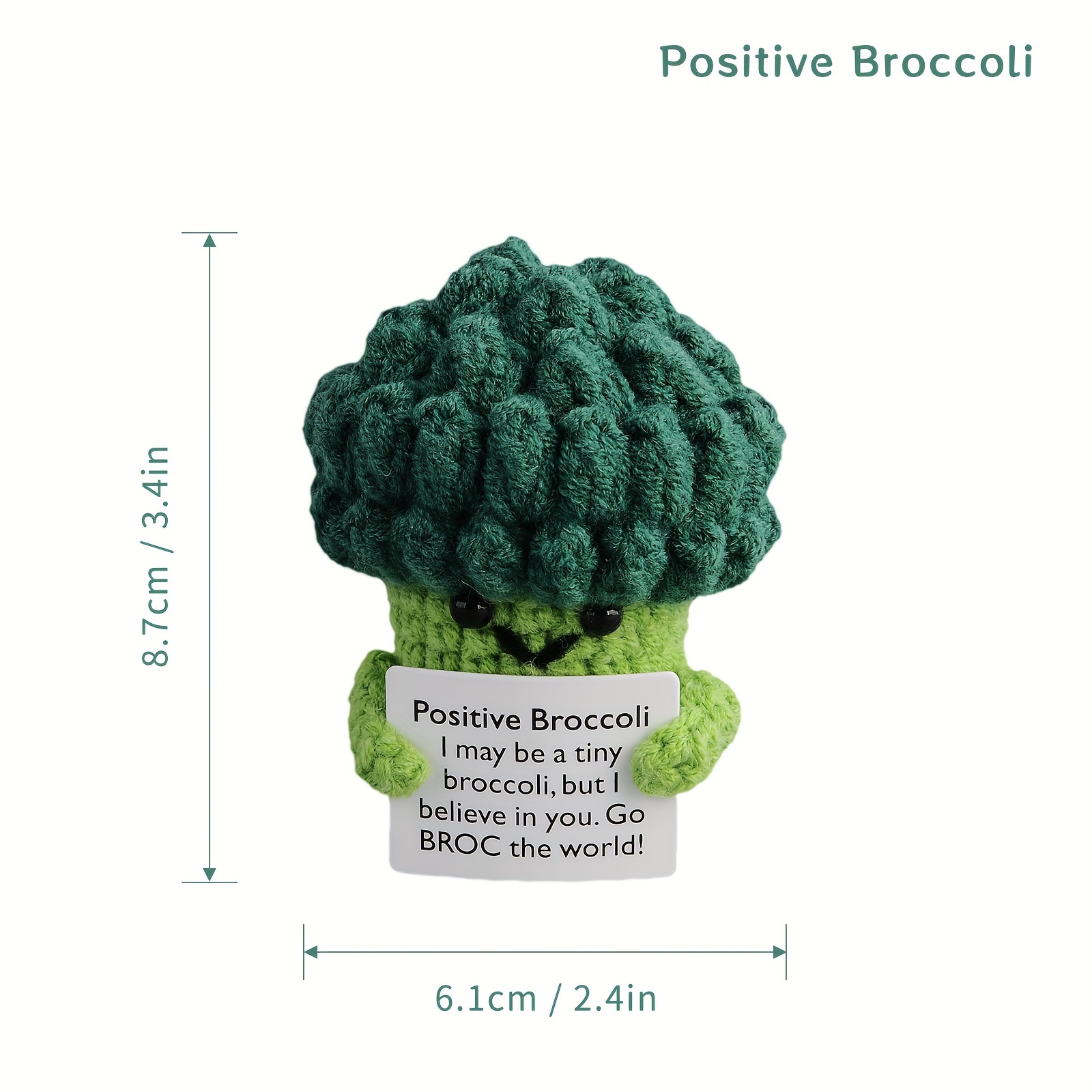 Positive Broccoli Ornament Cute Creative Hand knitted Fabric - Temu