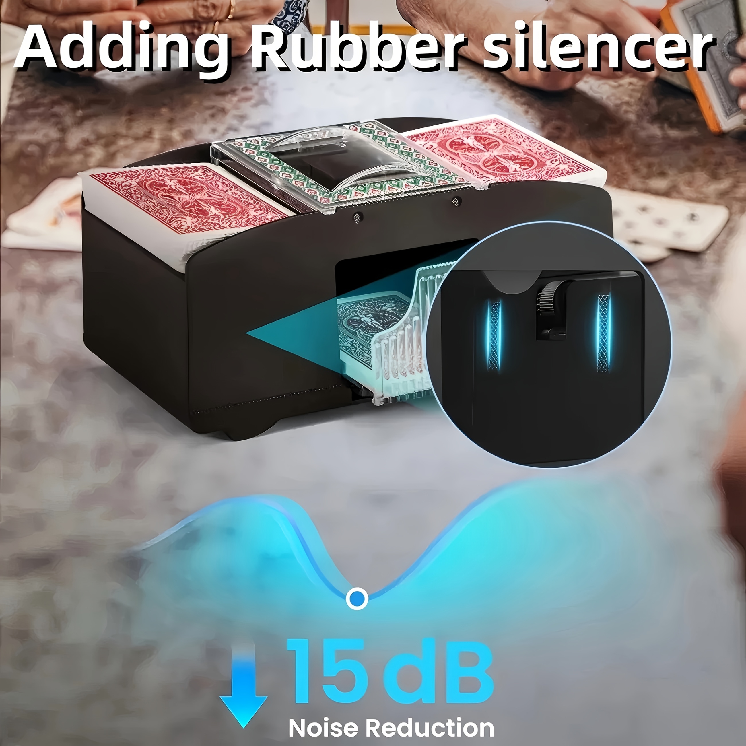 Automatic Card Dealer YWLRONG 1-2 Deck Rechargeable Card Shuffler ...