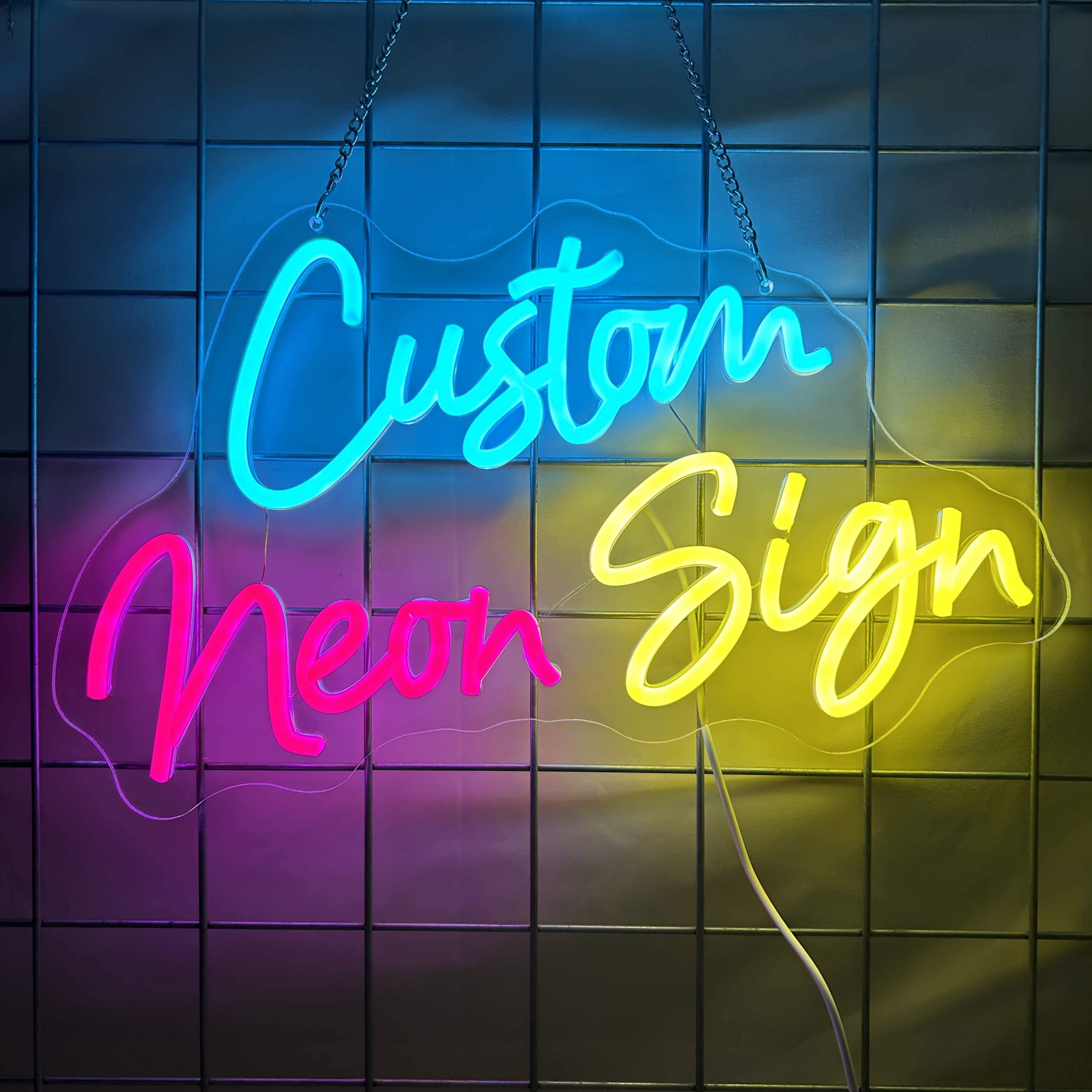 personalised neon signs sold on Temu Canada