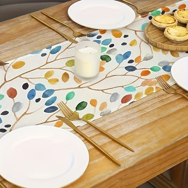Farmhouse Style Autumn Abstract Table Runner Perfect - Temu