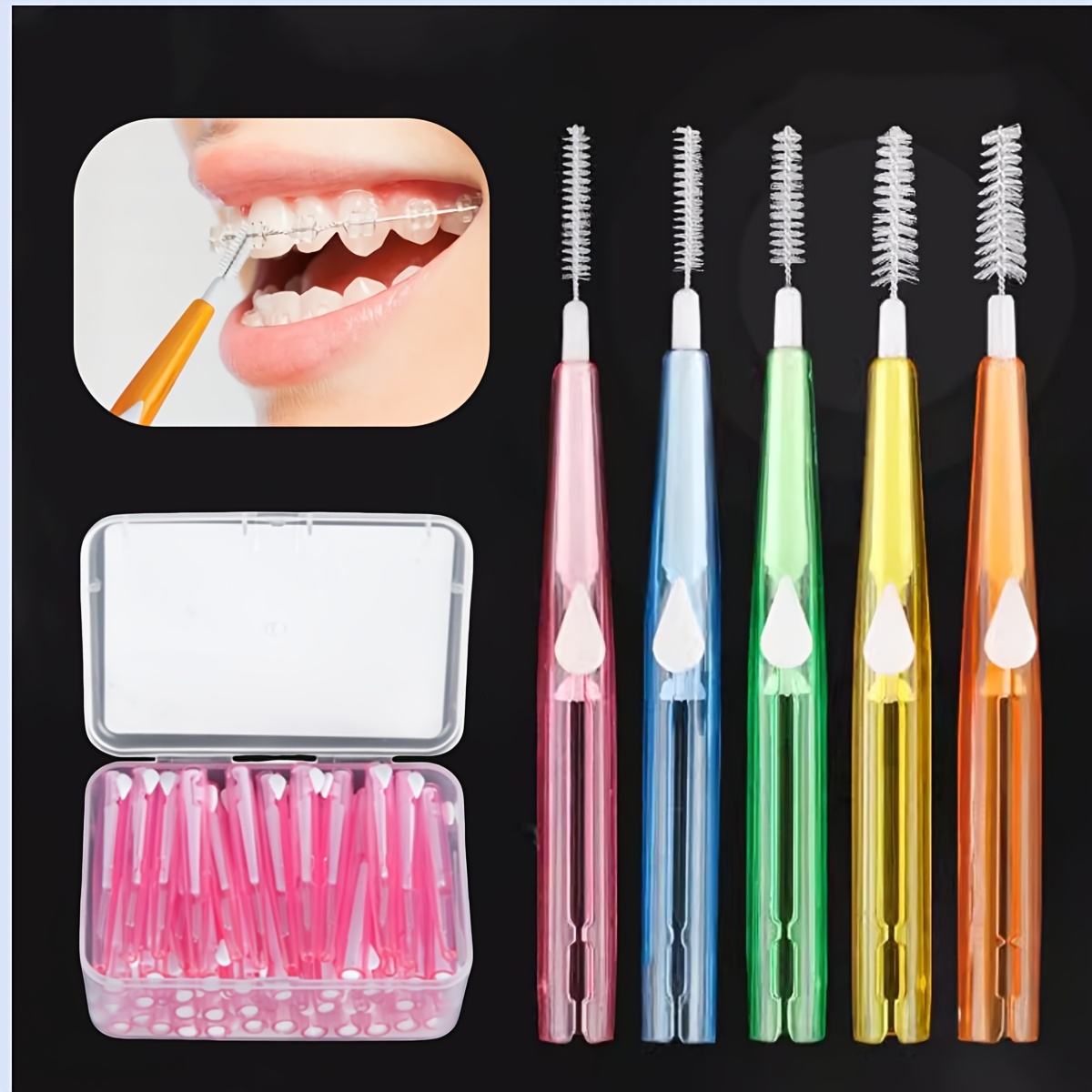 60pcs box Interdental Brush Toothpick Interdental Brush