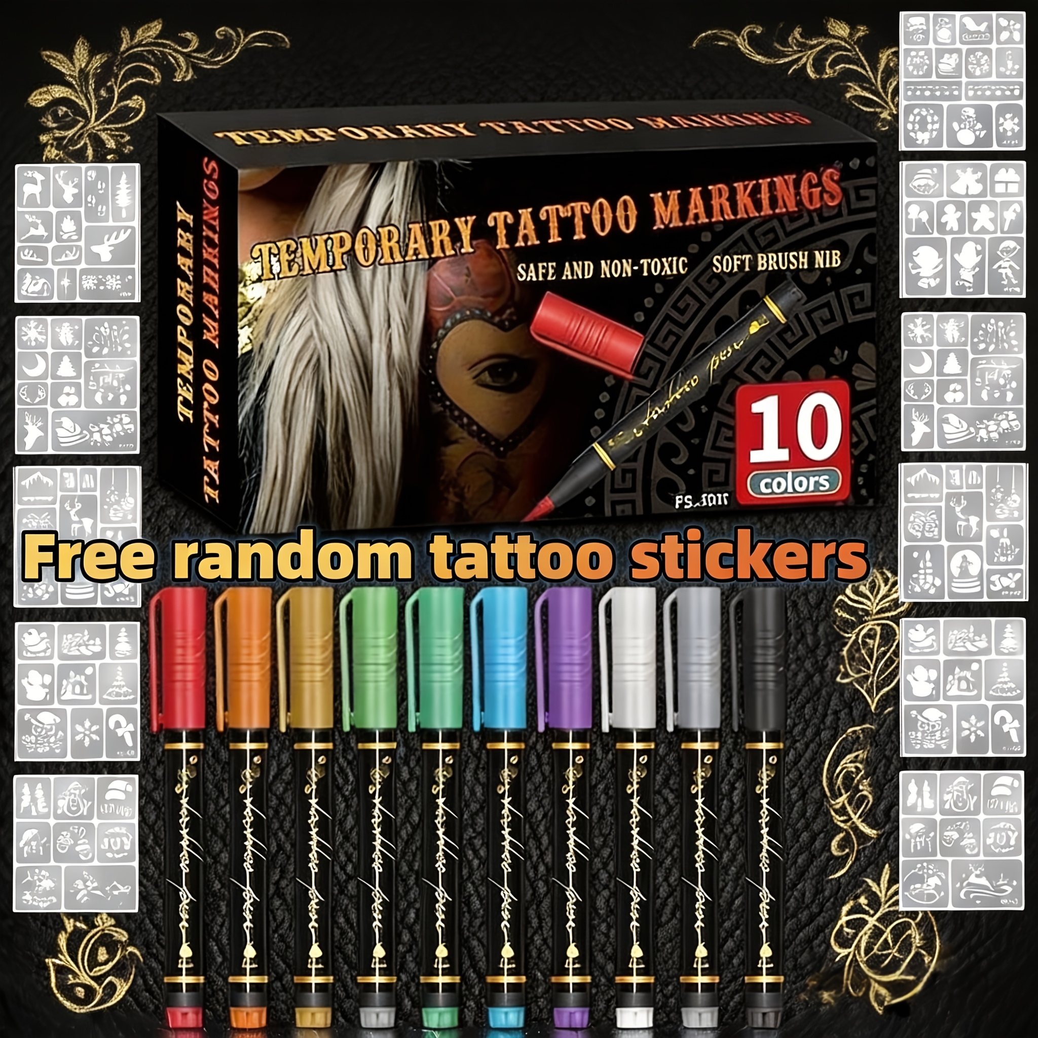 body markers sold on Temu United States