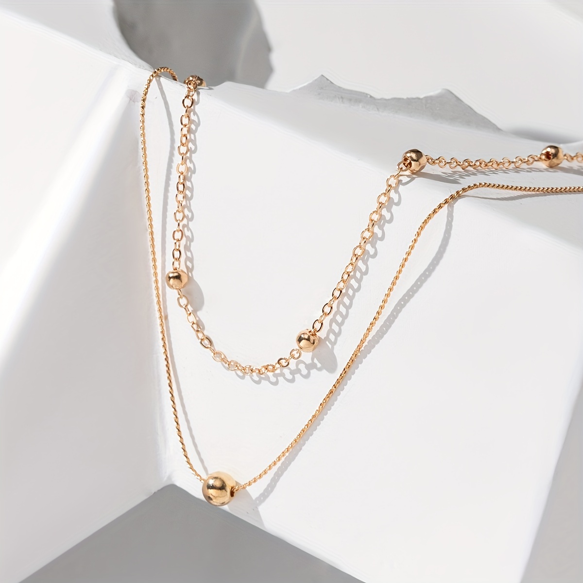 Delicate Princess Necklace Transfer Beads Decor Chain - Temu Canada