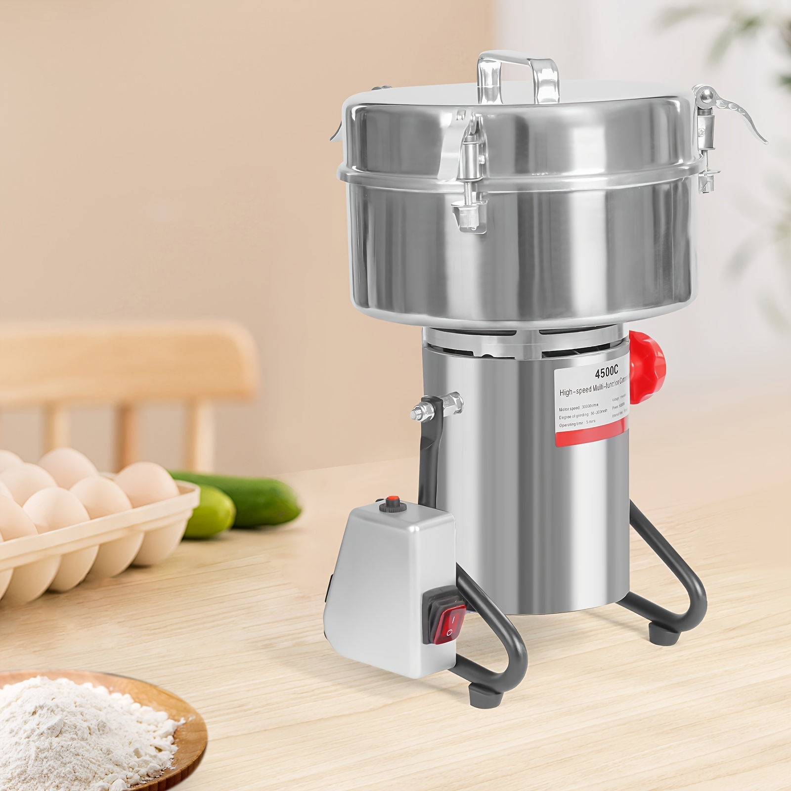 Commercial Spice Mill 4500W Electric Grain Grinder – High Speed ...